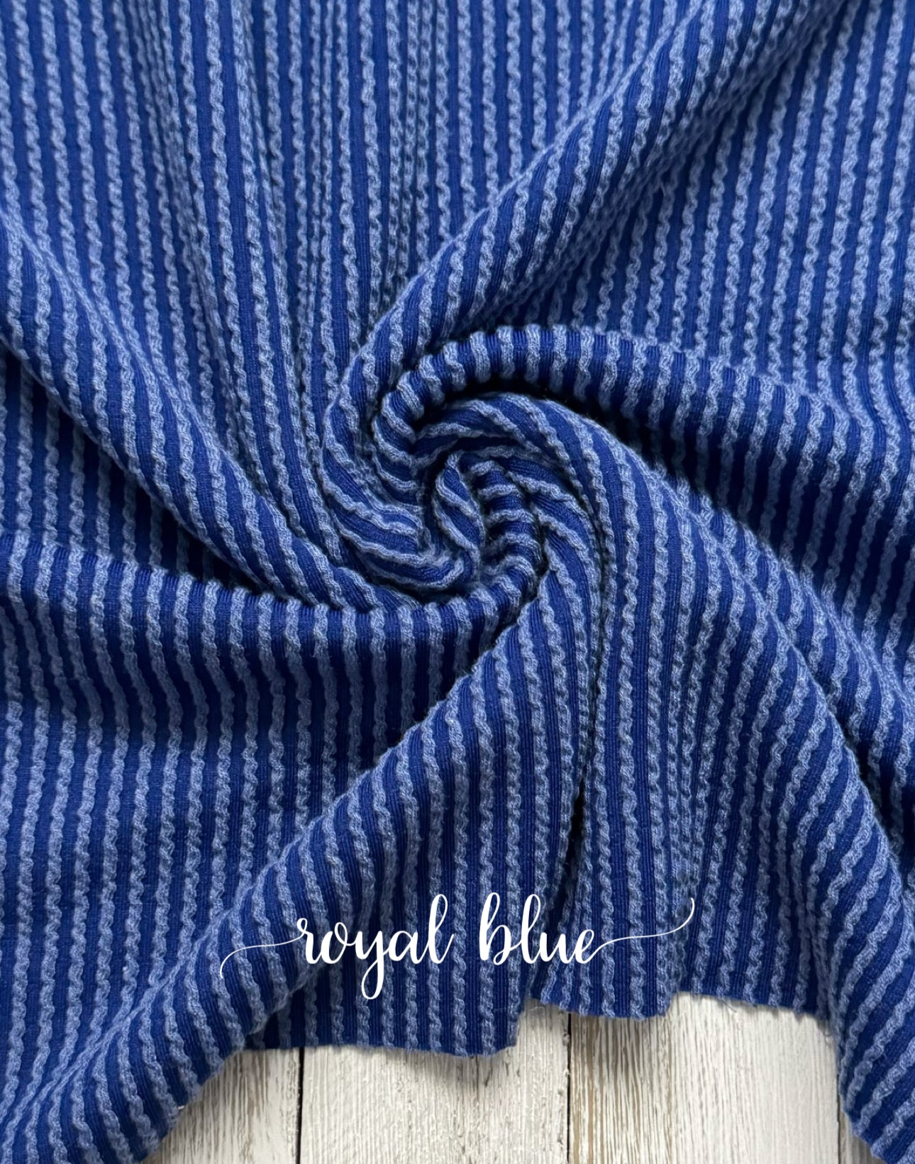 WAVED Royal Blue – Milan Fabrics